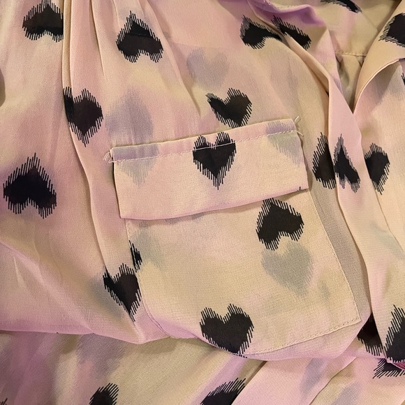 marisol | Tops | Euc Blush Pink Marisol Top With Black Hearts | Poshmark